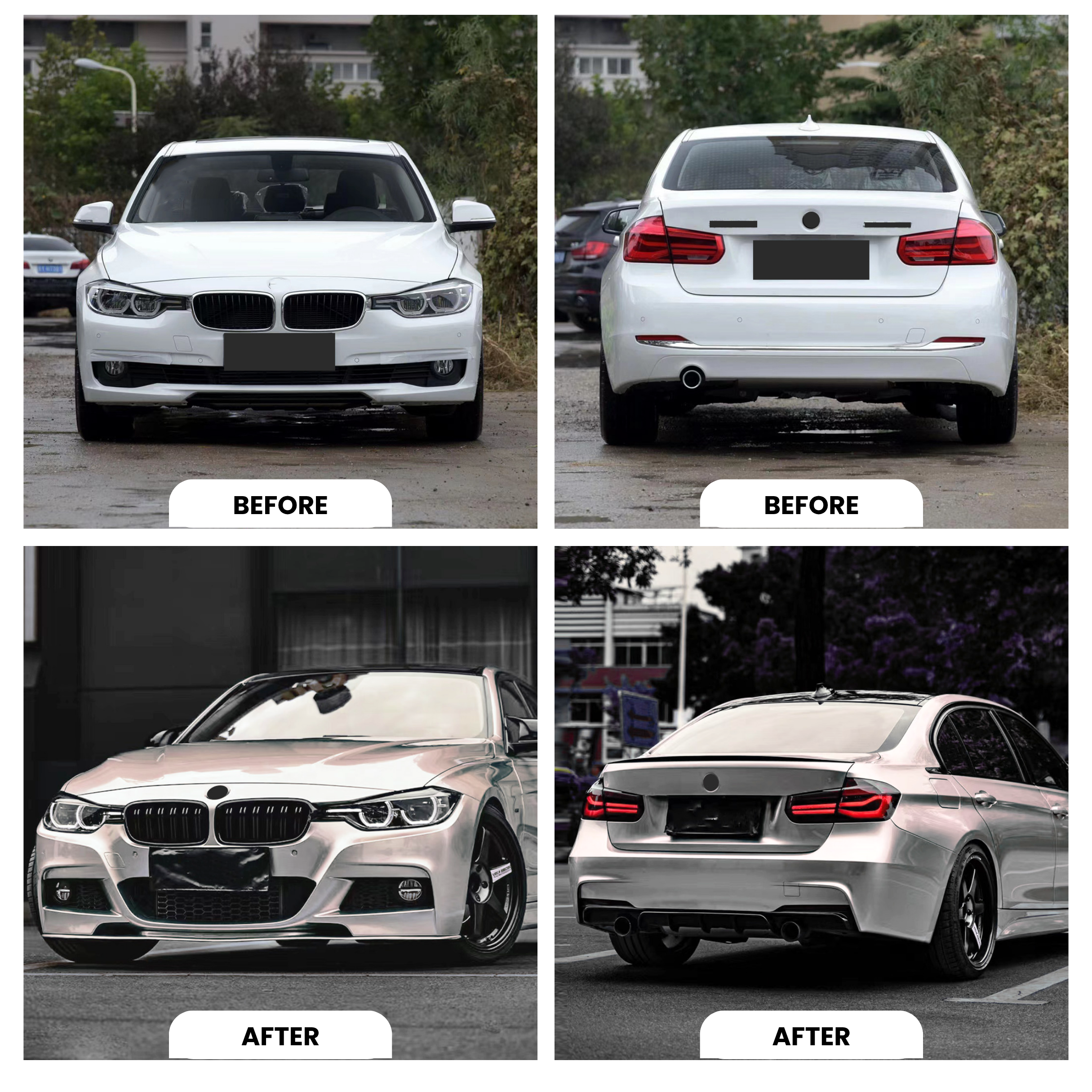 BMW F30 3-Series M-Tech Full Body Kit Glossy Black | Carteil – Carteil ...